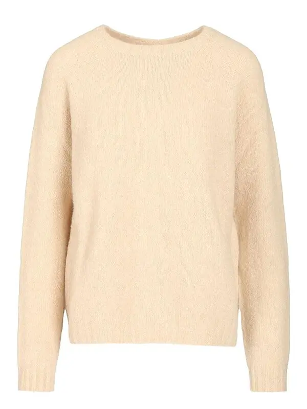 Max Mara Alpaca Blend Crew Neck Sweater - Cream