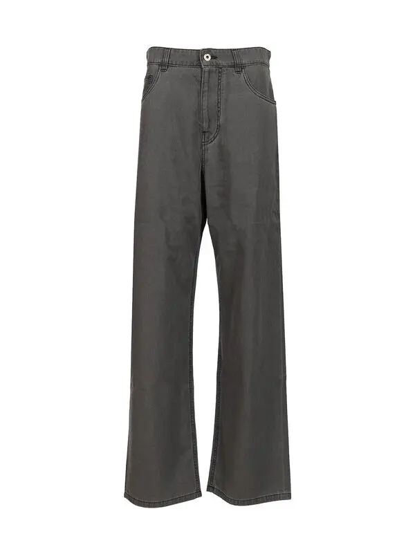 Miu Miu Five-pocket Chambray Trousers - Gray