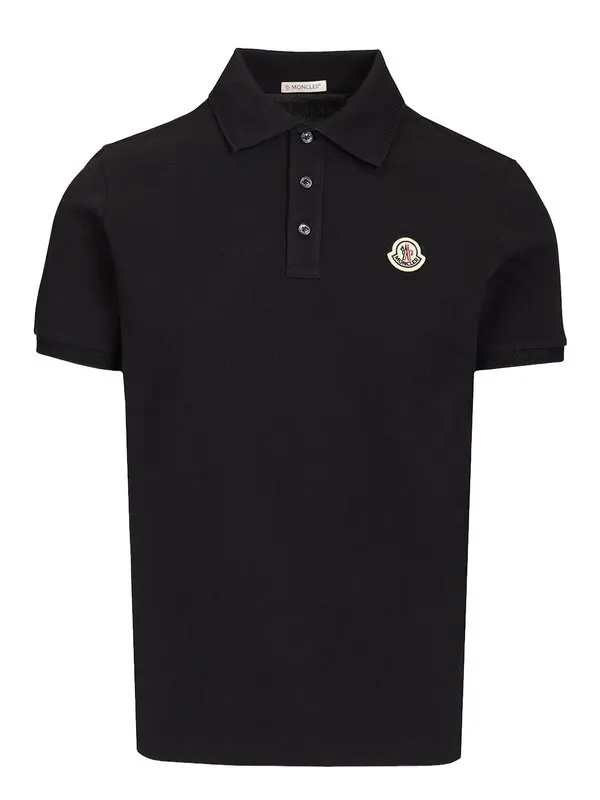 Moncler Short-sleeved Polo Shirt - Black