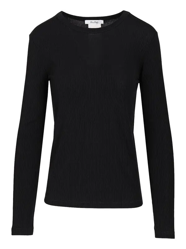 Max Mara Ribbed Silk And Lyocell Sweater - Blue