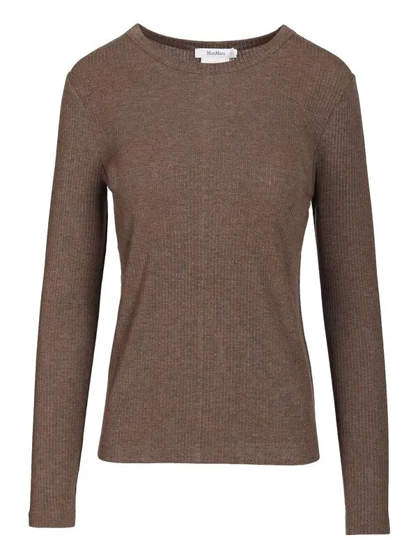 Max Mara Ribbed Silk And Lyocell Sweater - Cream