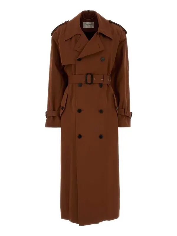 Saint Laurent Oversize Trench Coat - Brown