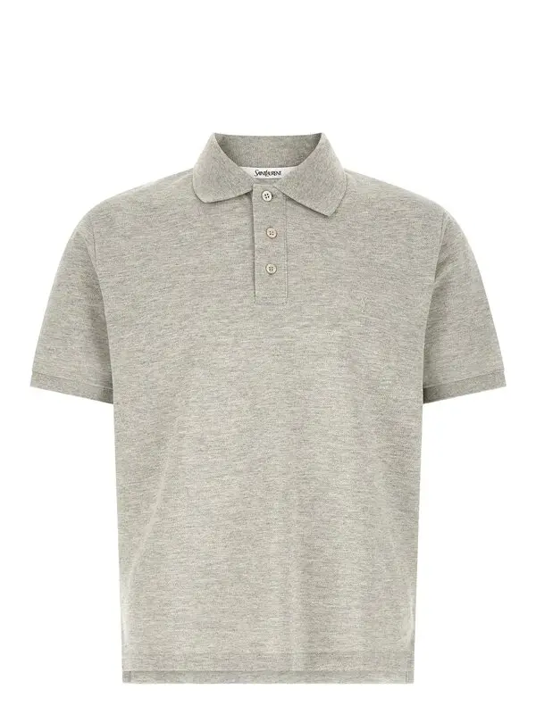 Saint Laurent Cassandre' Polo Shirt - Gray