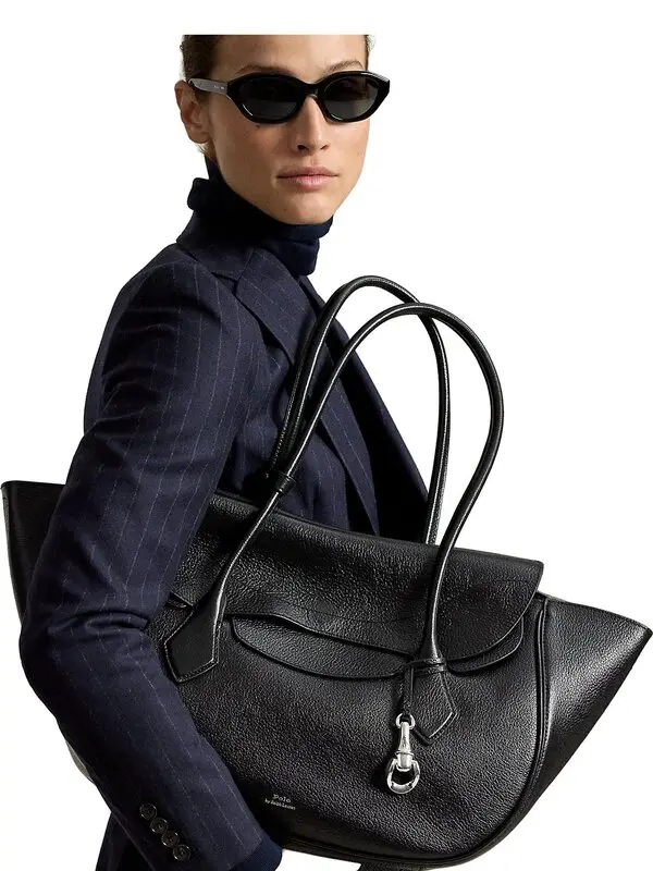 Ralph Lauren Polo Blaze Large Shoulder Bag - Black