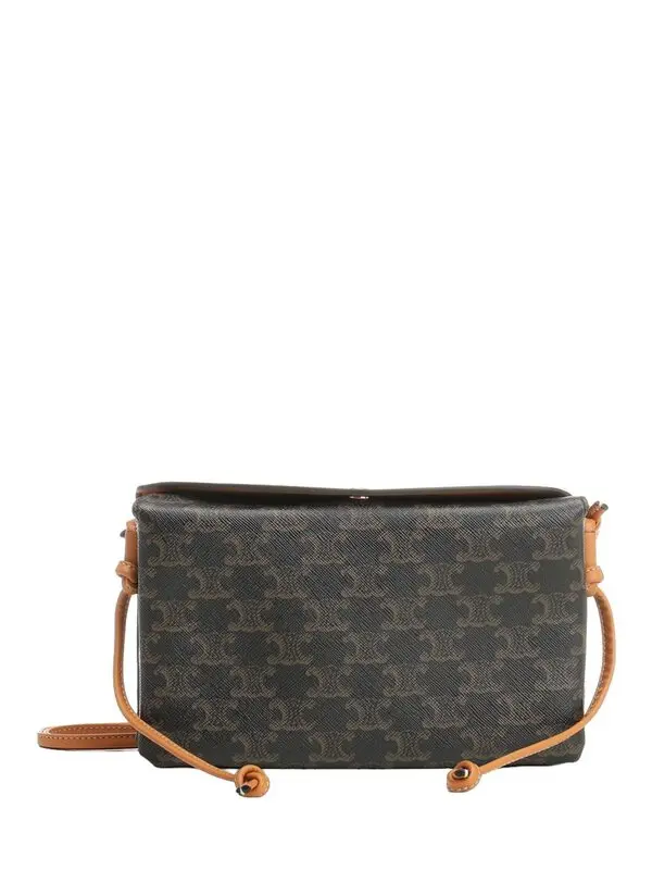 Celine Trio Flap Triomphe Canvas - Brown