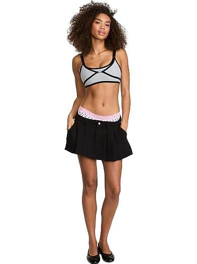 Pink All-day Cotton™ Double Up Scoop Bra - Grey