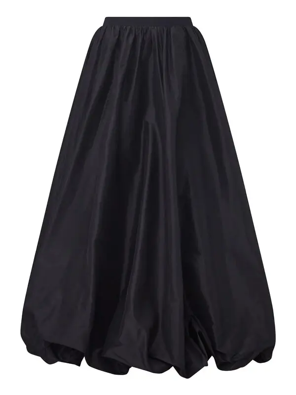 DAR ZÉRO STUDIO Exclusive Tech-silk Bubble Maxi Skirt - Black