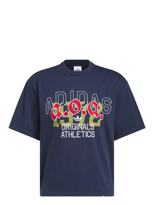 Adidas Originals Aoa Graphic Tee Blue - Night Indigo