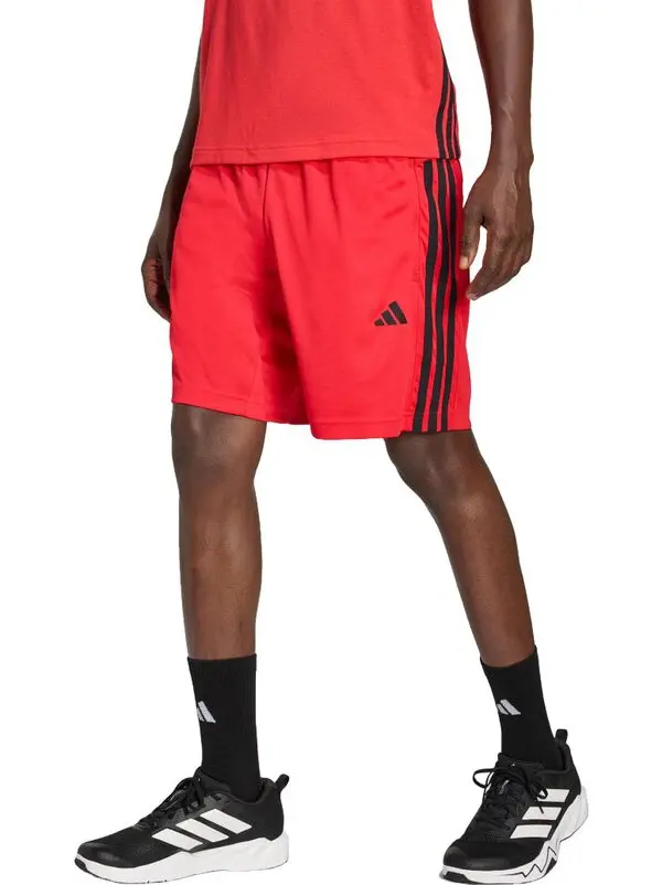 Adidas 3-stripes Pique Training Shorts - Pure Ruby / Black