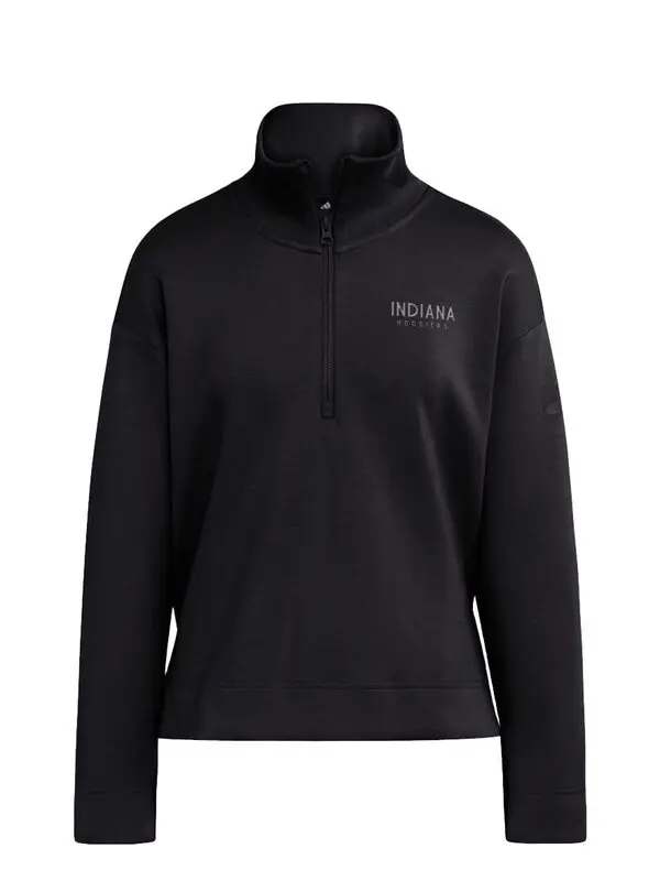 Adidas Indiana Hoosiers Soft Lux Quarter Zip Sweatshirt - Black / Multi