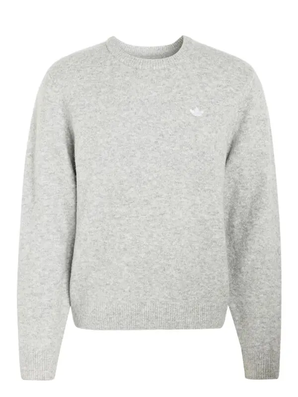Adidas Trefoil Essentials Fully Knit Sweater - Medium Grey Heather
