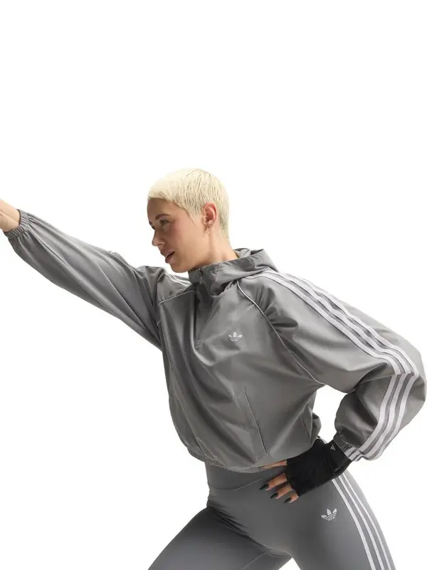 Adidas Originals Sport Coverup With Hood And Zip - Grey Three