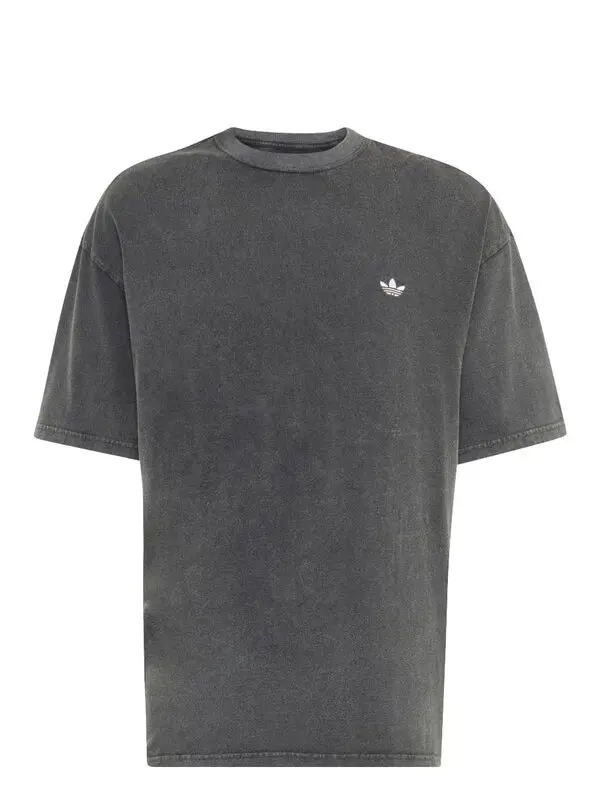 Adidas Trefoil Essentials Washed Loose Dropped Shoulder Tee - Black