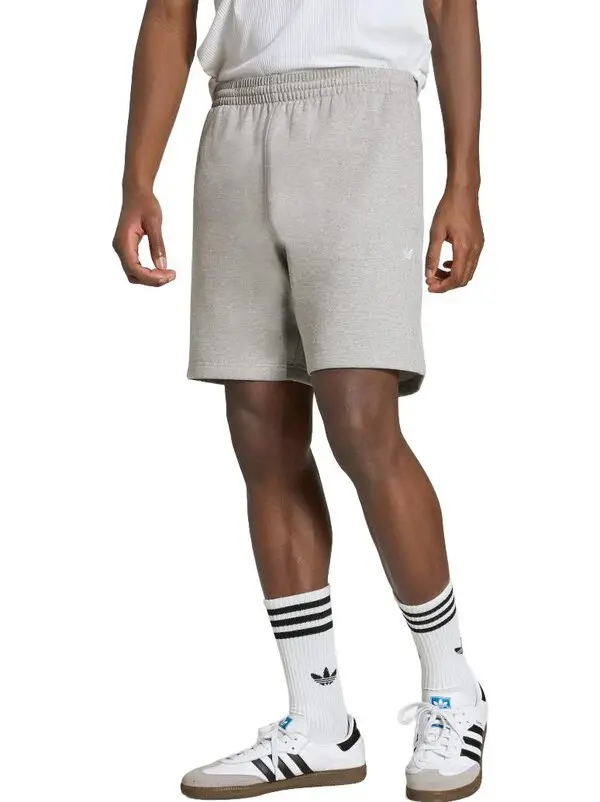 Adidas Trefoil Essentials 7 Inch Fleece Shorts - Medium Grey Heather