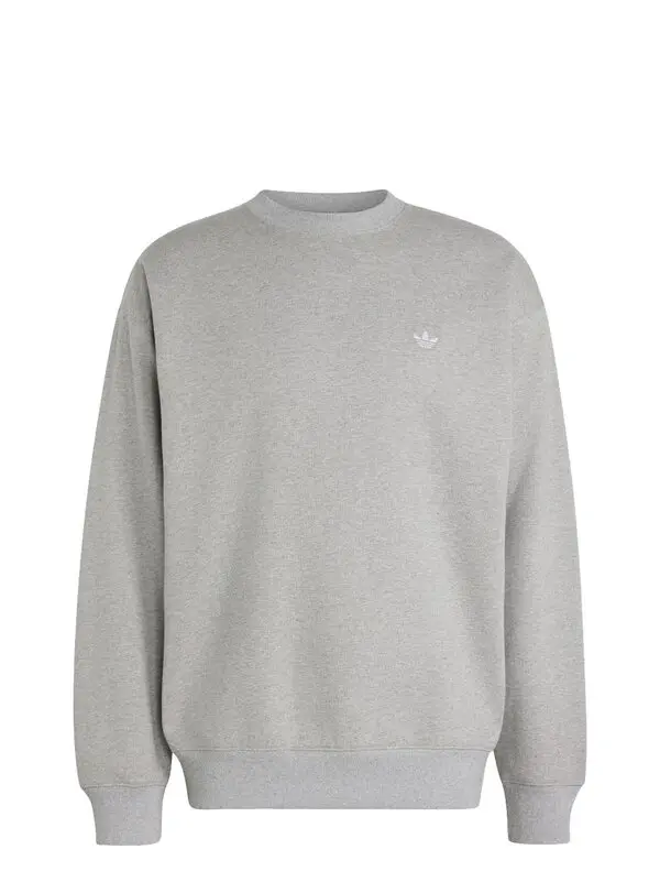 Adidas Trefoil Essentials Loose Crew Sweatshirt - Heather Grey