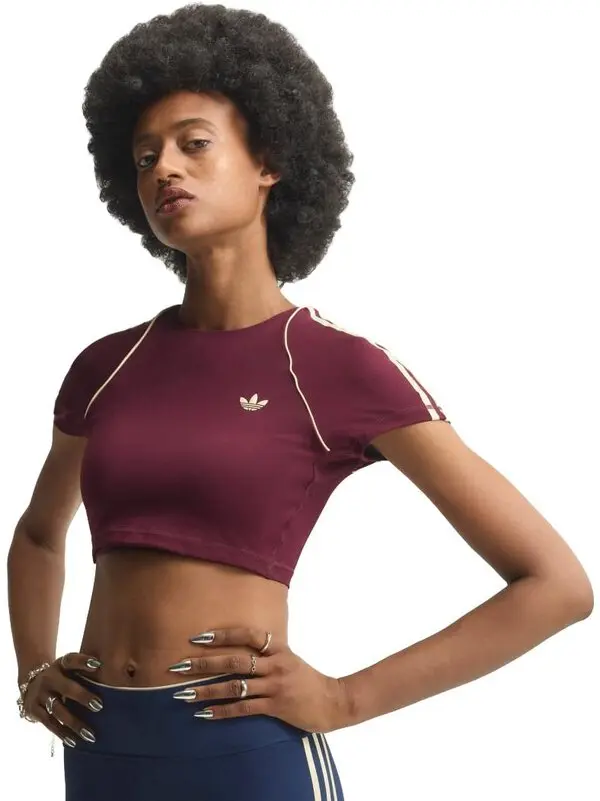 Adidas Originals Sport Superstar Bra Tee - Maroon