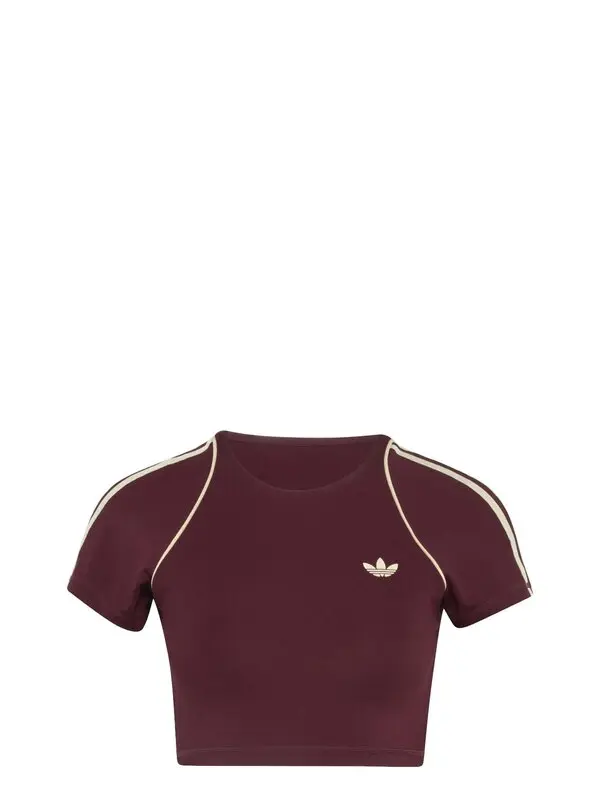Adidas Originals Sport Superstar Bra Tee - Maroon