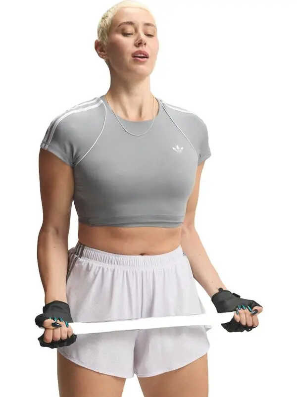 Adidas Originals Sport Superstar Bra Tee Grey - Grey Three