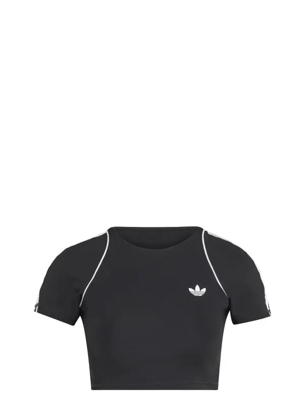 Adidas Originals Sport Superstar Cropped Tee - Black