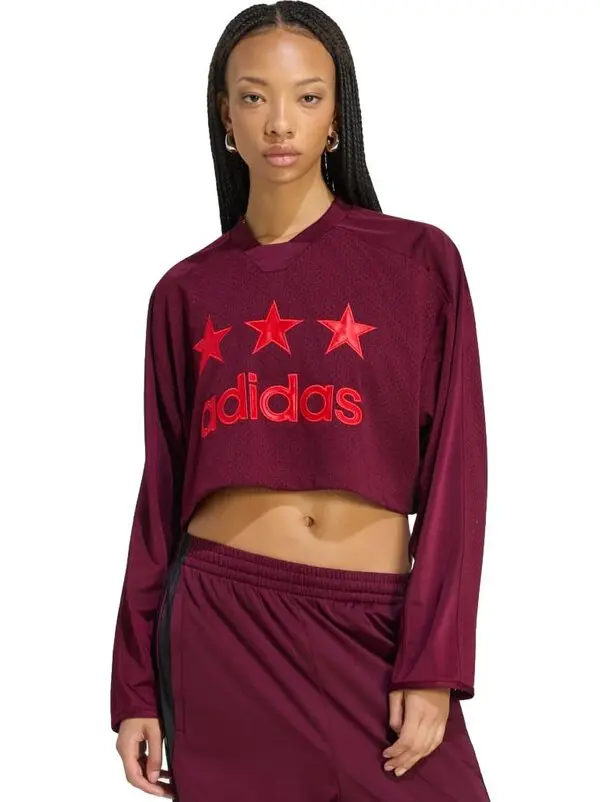 Adidas Cropped Fem Hockey Jersey - Maroon