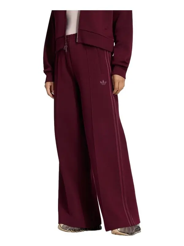 Adidas Wide Leg Track Pants - Maroon