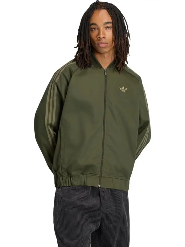 Adidas Sst Adicolor Classics Cotton Twill Track Top Dark Green - Night Cargo