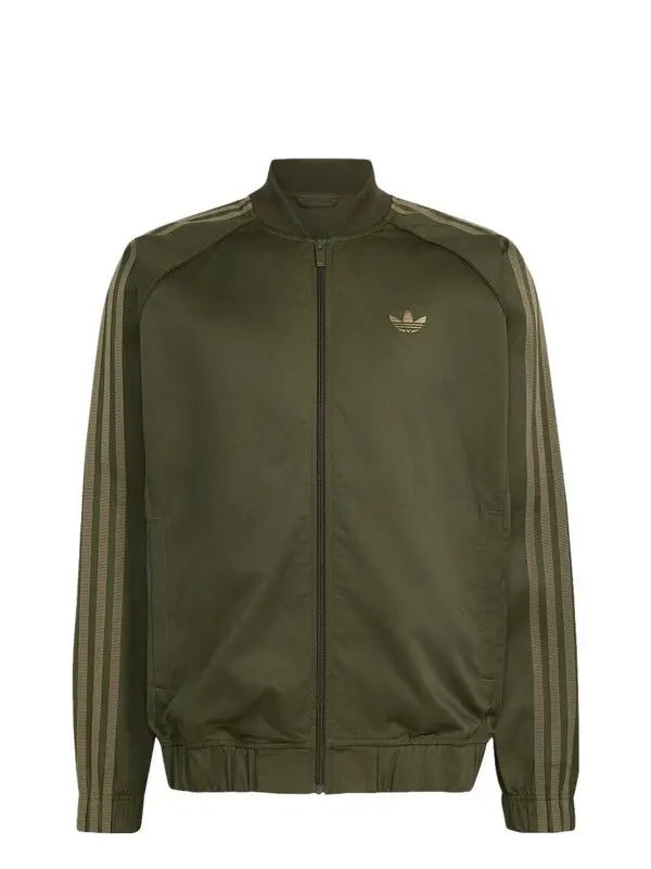 Adidas Sst Adicolor Classics Cotton Twill Track Top Dark Green - Night Cargo