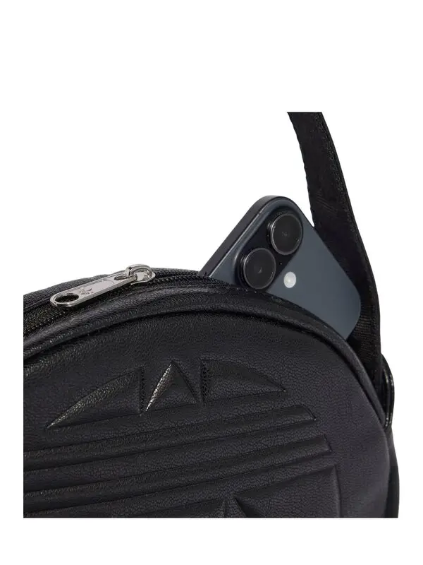Adidas Trefoil Metallic Pu Shoulder Bag - Black