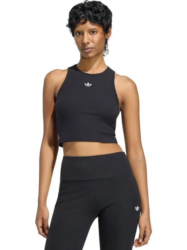 Adidas Essentials Rib Tank Top - Black