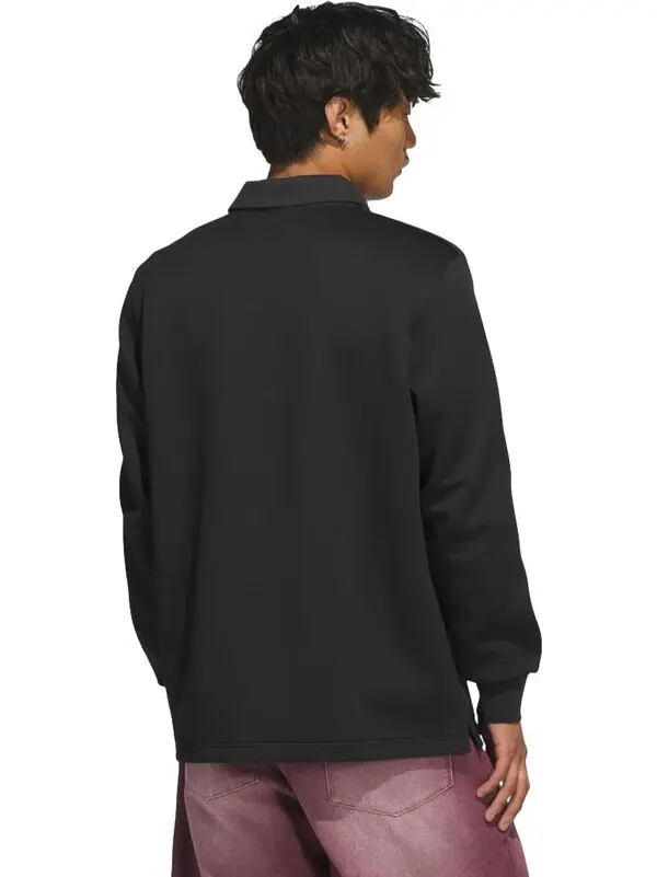 Adidas Skateboarding Tyshawn Rugby Long Sleeve Shirt - Black
