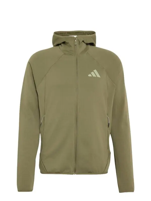 Adidas Xperior Climawarm+ Ventknit Fleece Hooded Jacket - Olive Strata