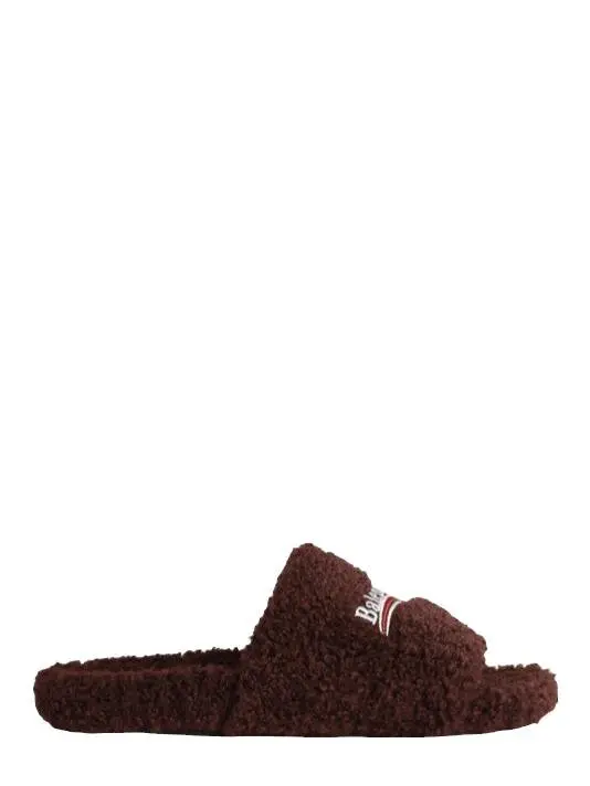 Balenciaga Furry Open Mule - Black
