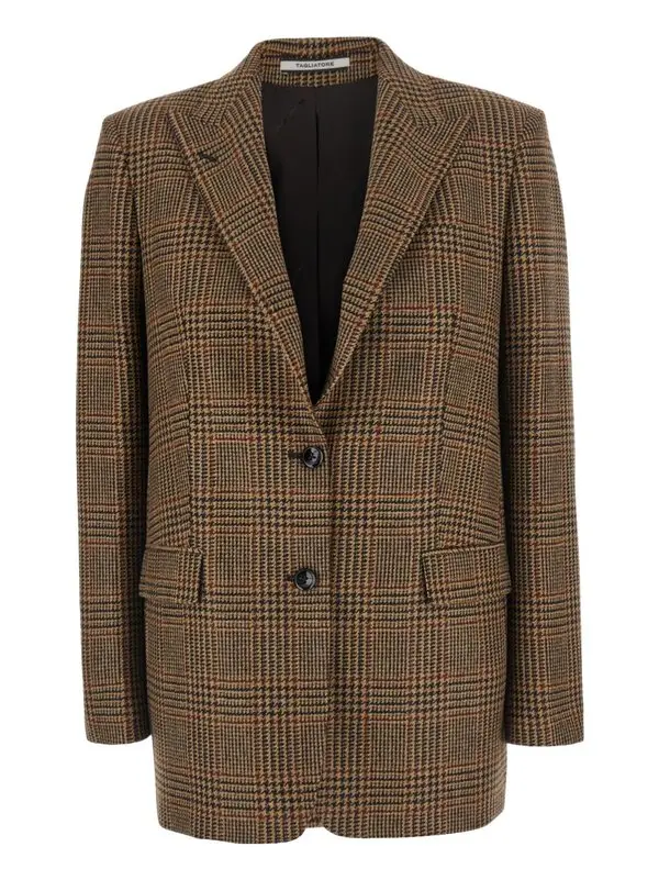 Tagliatore Berta Single-breasted Wool Jacket - Brown