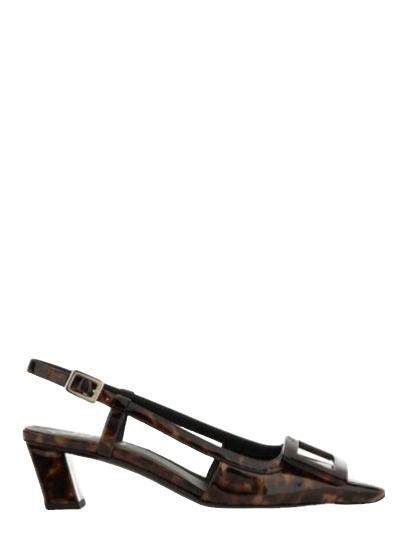 ROGER VIVIER Slingback Sandals With Square Toe - Black