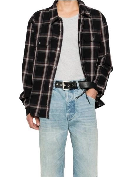 PURPLE BRAND Check-pattern Cotton Shirt - Black