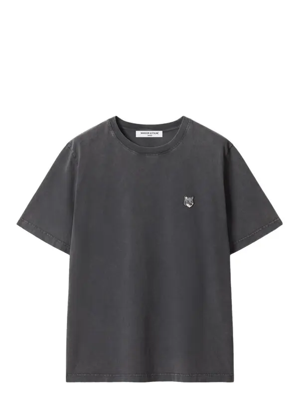 Maison Kitsuné Embroidered Logo T-shirt - Black Fade