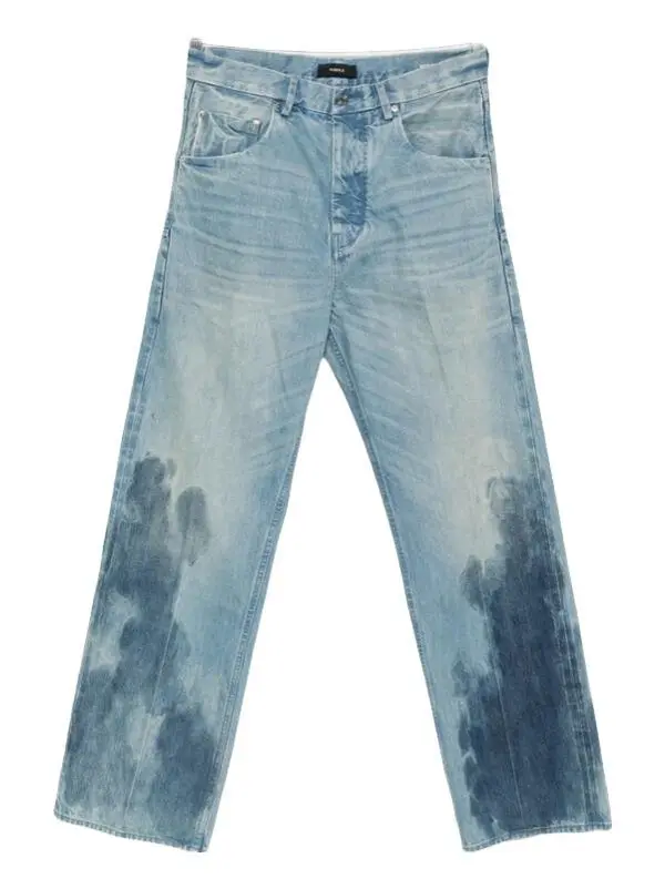 PURPLE BRAND Faded Wide-leg Denim Jeans - Blue