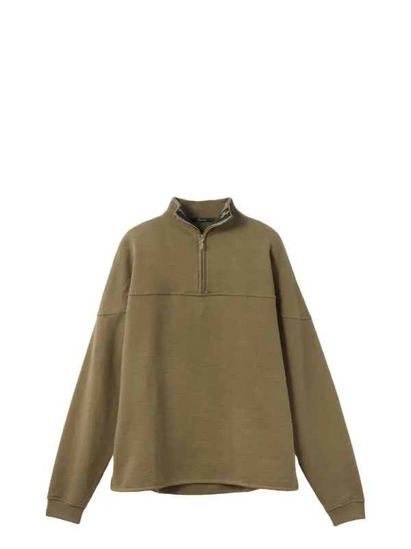 Jacquemus Le Rond Carré Zip High-neck Sweatshirt - Deep Khaki