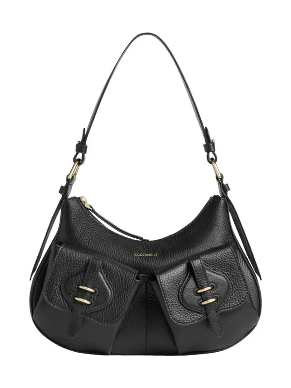 COCCINELLE Small Mavery Pocket Shoulder Bag - Black