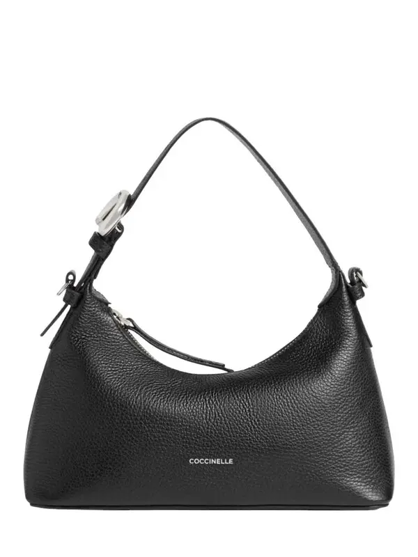 COCCINELLE Curved Strap Shoulder Bag - Black