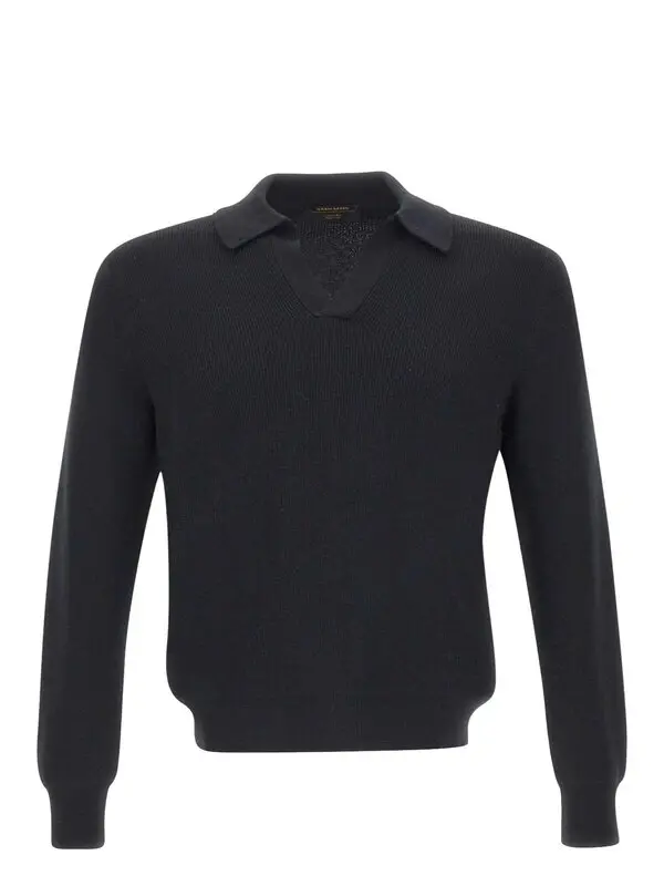 GRAN SASSO Long-sleeved Shirt - Black