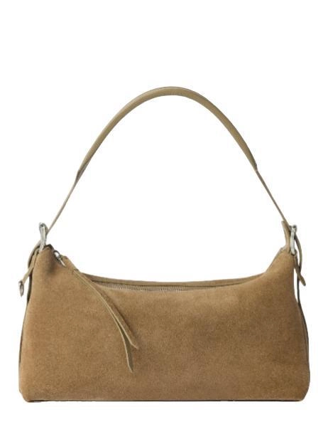LEMAIRE Suede Leather Baguette Bag - Pebble