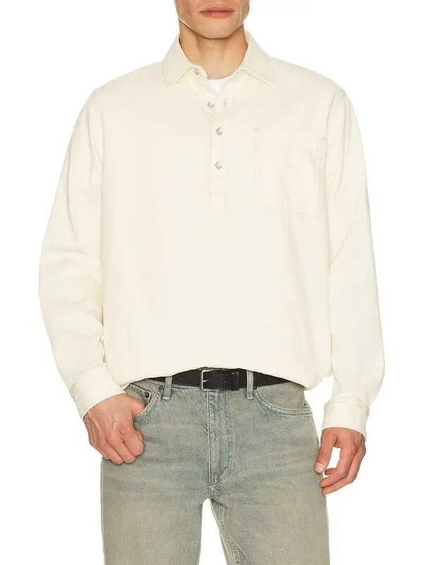 Rag & Bone Popover Shirt In Cream - Ecru