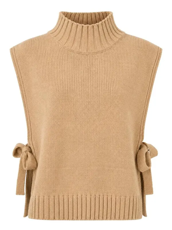 MIND TRAVELER Julieta Knitted Vest - Beige