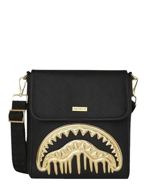 SPRAYGROUND Goldheart Shark Drip Messenger Sling Bag - Multicolor