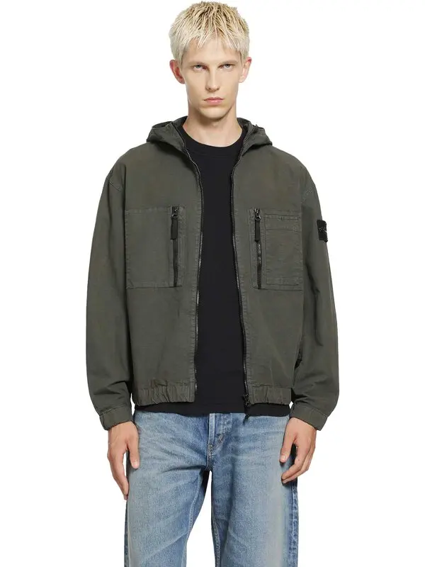 Stone Island 1200011 Hooded Overshirt - Grey