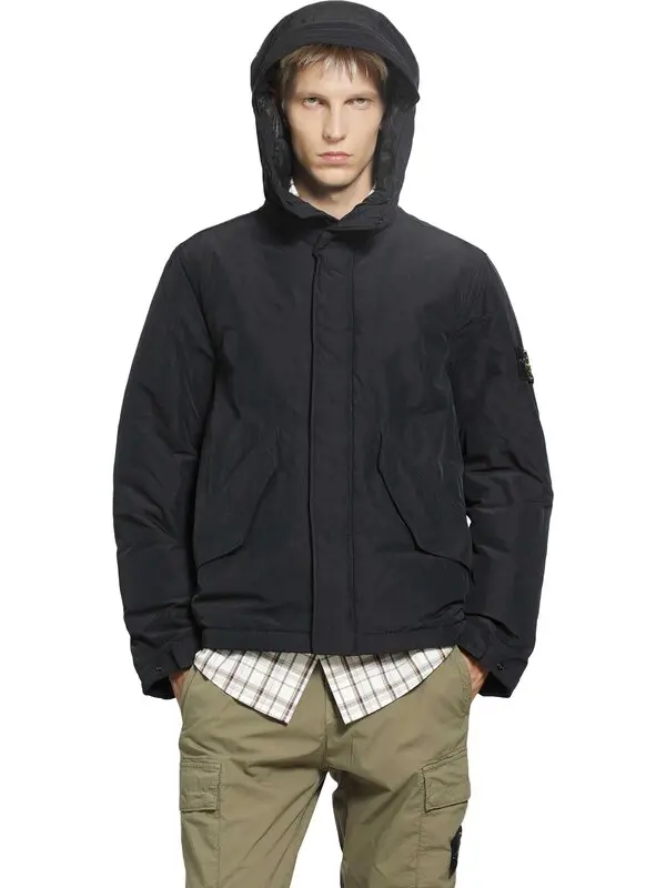 Stone Island Short Parka - Black
