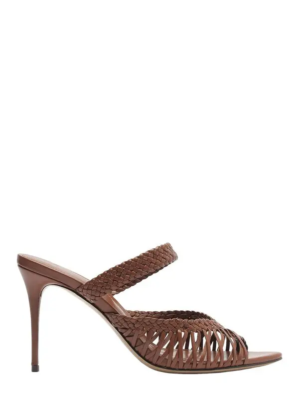 ALEXANDRE BIRMAN Agatha 85 Stiletto Sandals - Brown