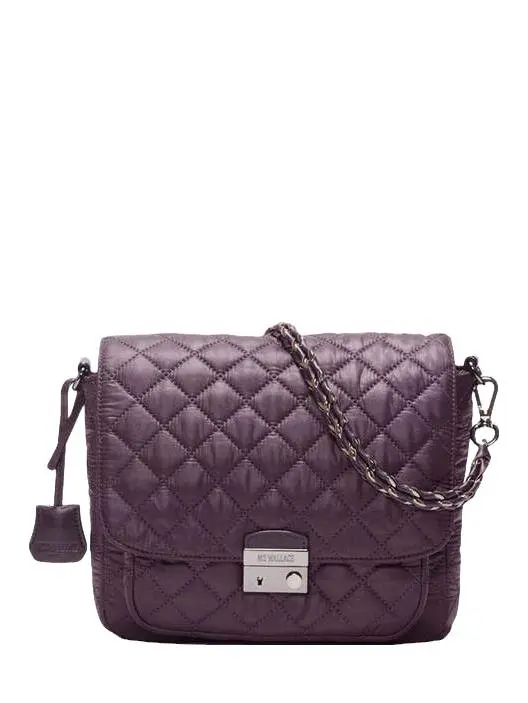 Mz Wallace Medium Crosby Lock Crossbody - Raisin