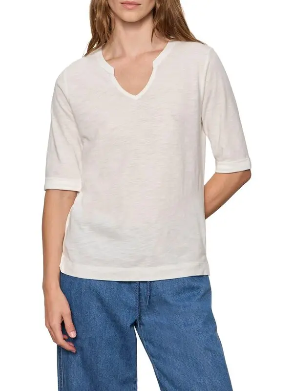 Sanctuary Dolce Notch Neck Top - Chalk